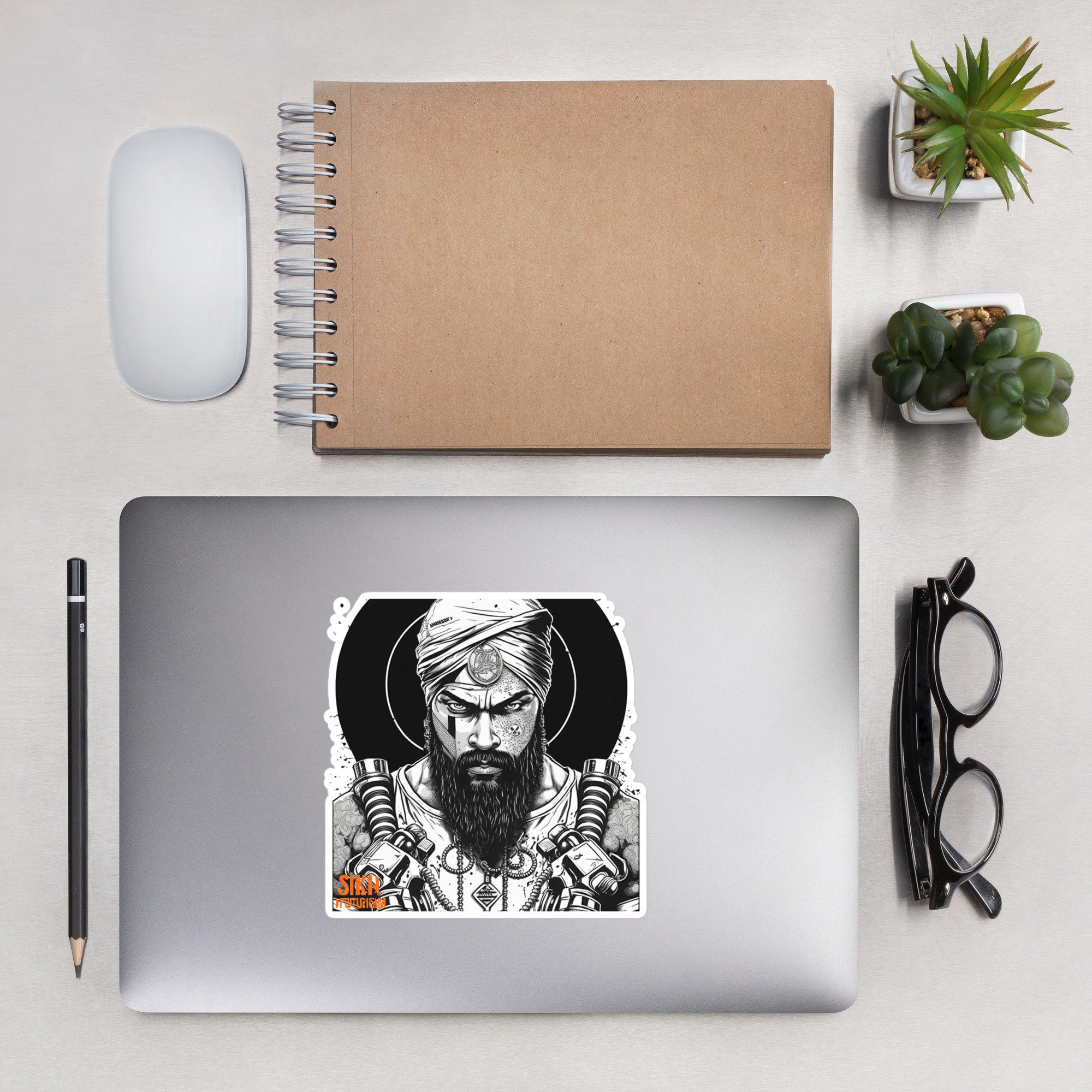 Sikh Cyberpunk Warrior - Bubble-free Stickers - Sikh Art Accessories - Etsy