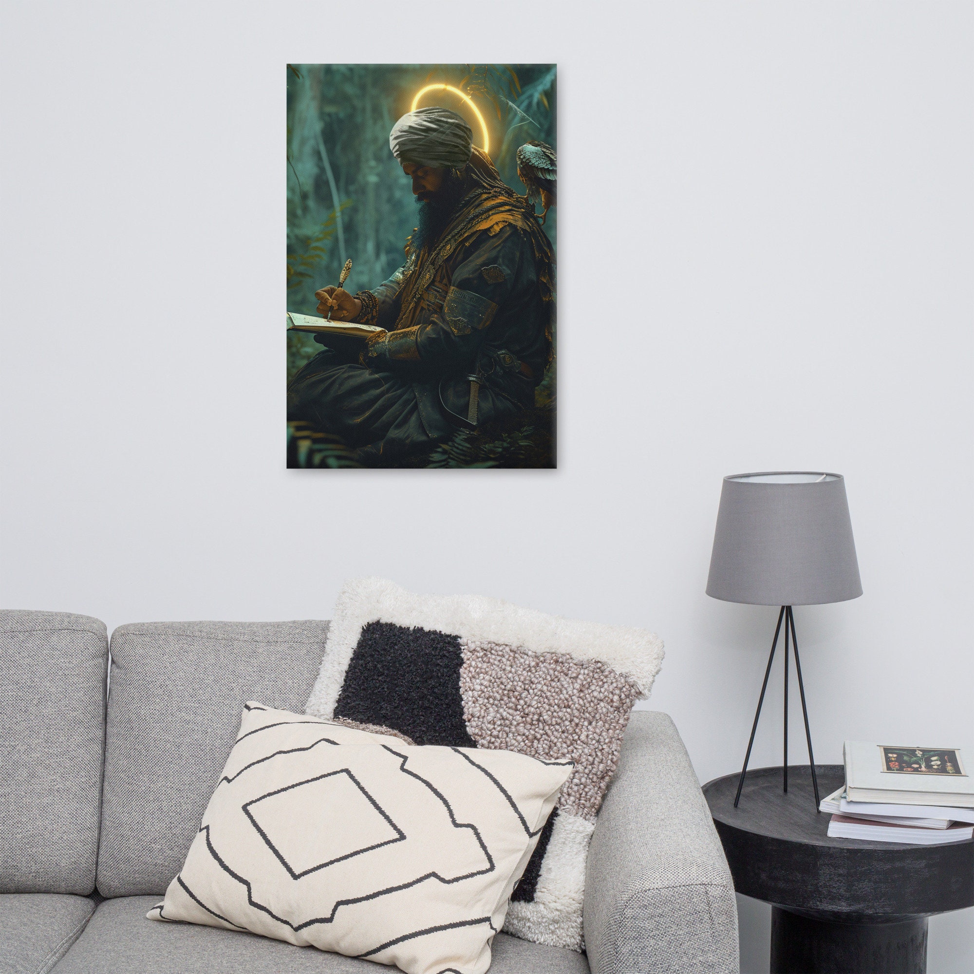 Printed Canvas | Guru Gobind Singh Ji Writing the Zafarnama | 10th Guru ...