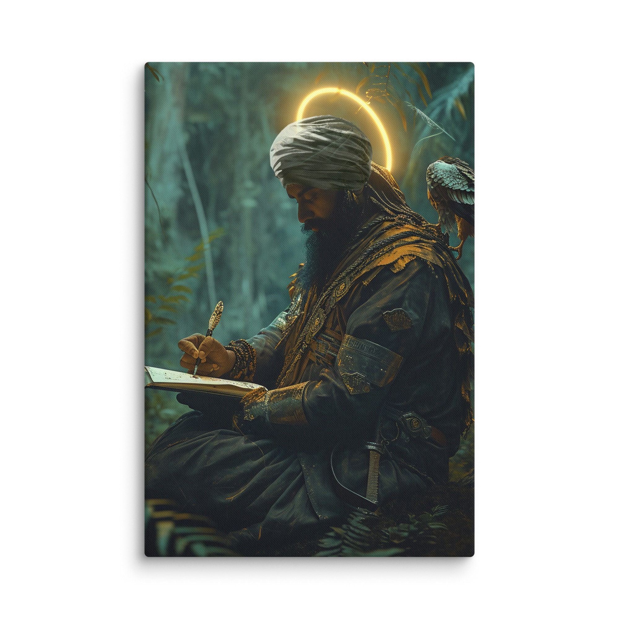 Printed Canvas | Guru Gobind Singh Ji Writing the Zafarnama | 10th Guru ...