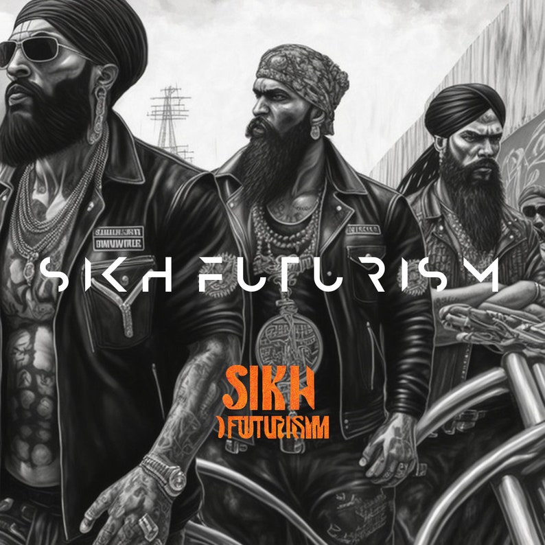 Sikh Warrior Motorcycle Gang the Immortals | Futuristic Sikh Art Oil ...