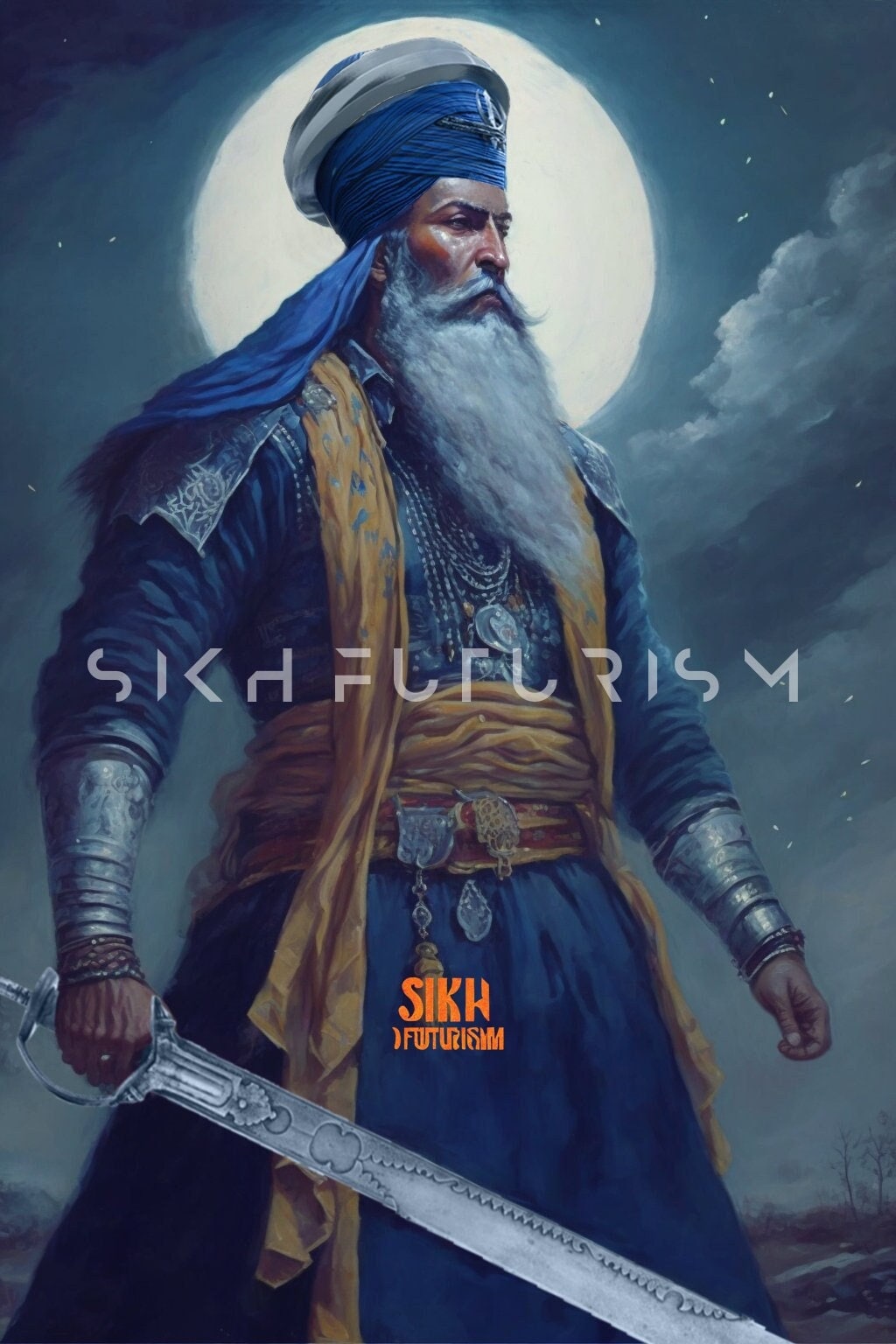 Sikh Warrior Painting