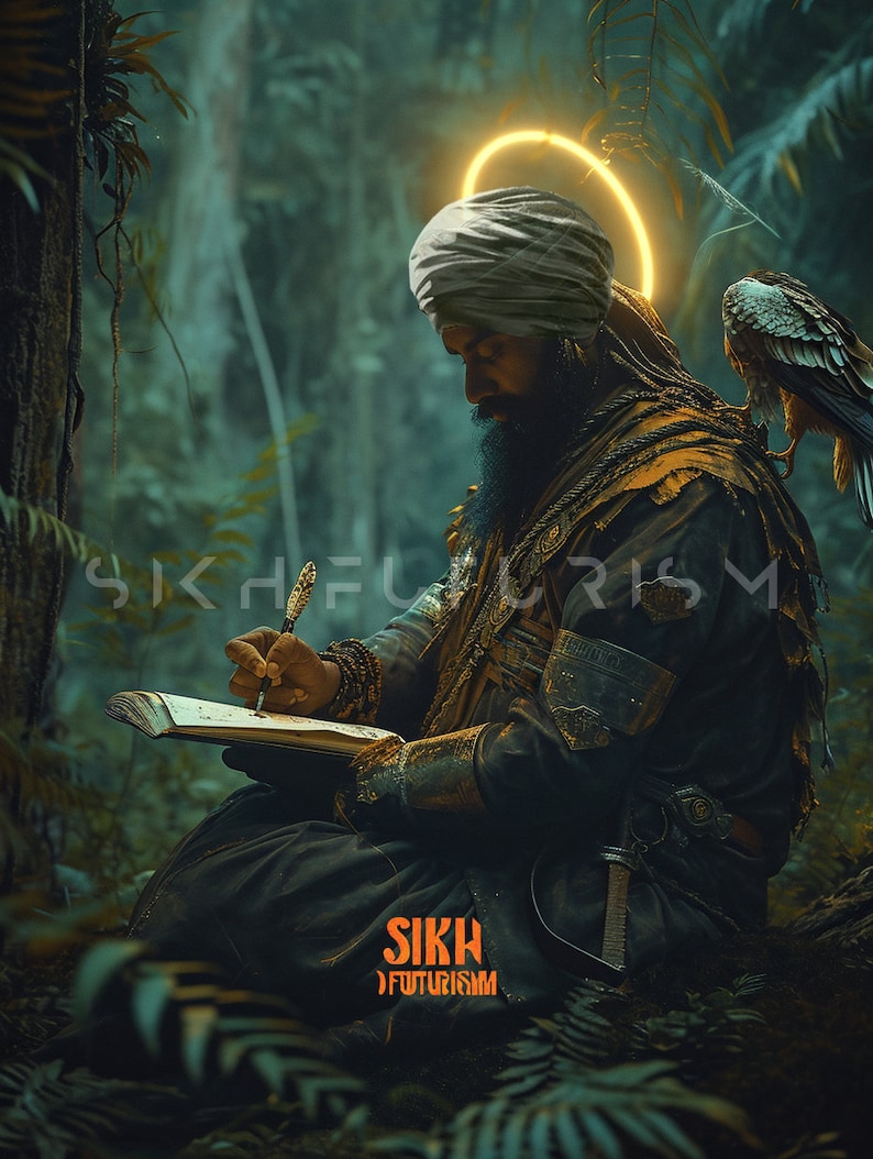 Guru Gobind Singh Ji Writing the Zafarnama | 10th Guru of the Sikhs ...