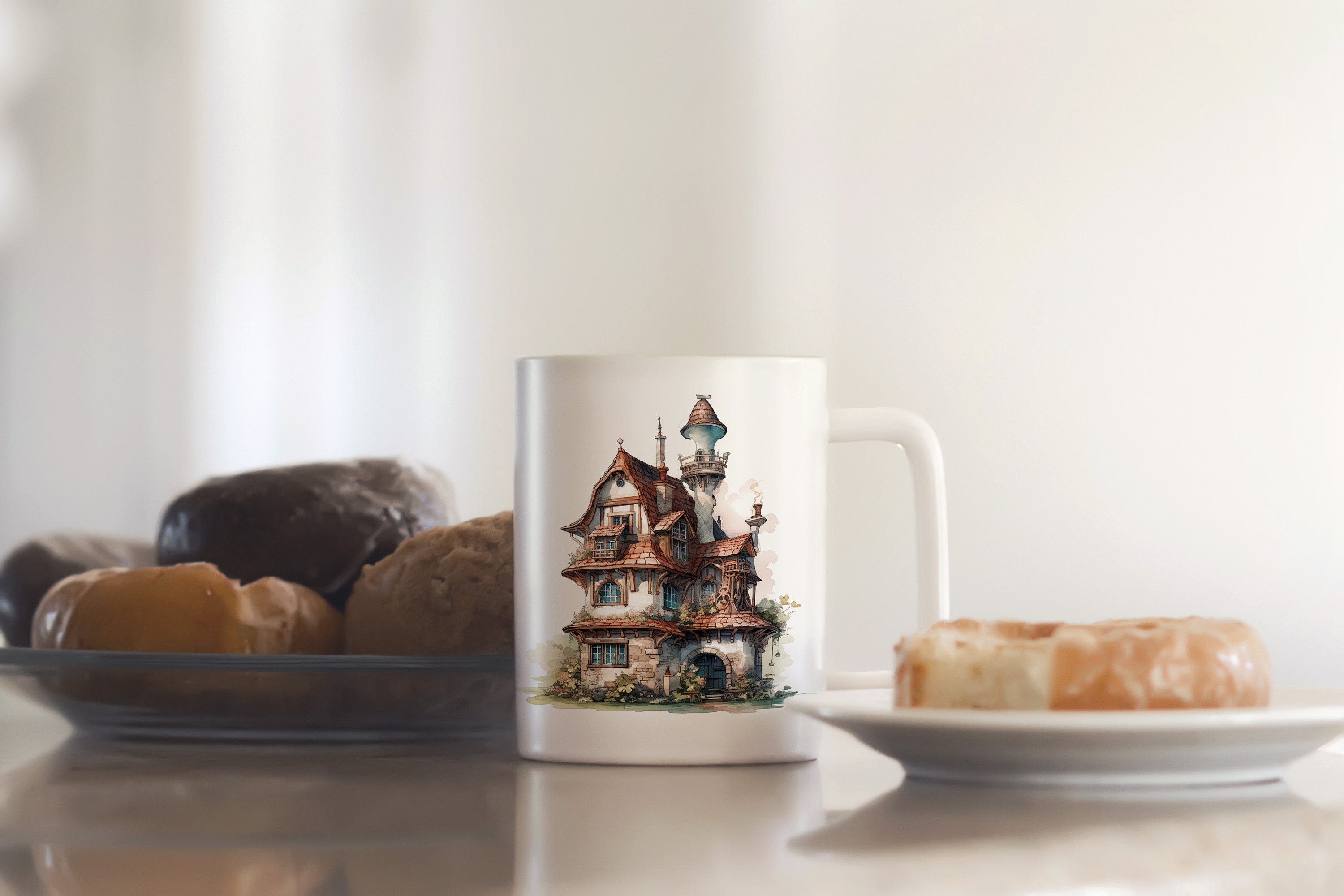 Watercolor Fantasy House PNG Whimsical Magic House Clipart - Etsy