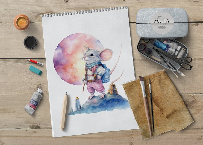 Little Mouse Aviator PNG, Pilot Mouse Airplane Clipart Graphics Set of ...