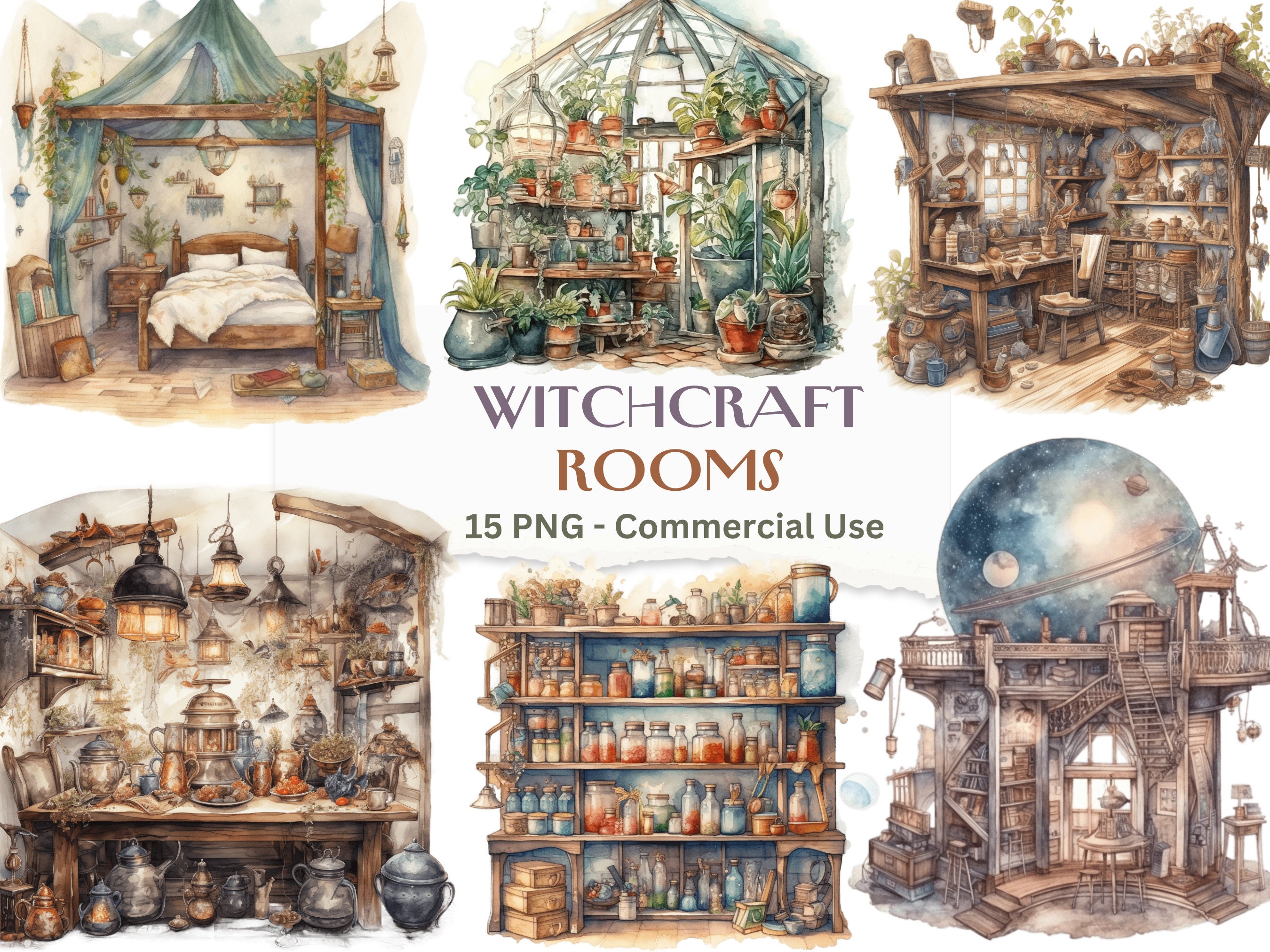 15 Cozy Witchcraft Rooms Interiors - Witchy Bedrooms, Kitchen and Witch ...