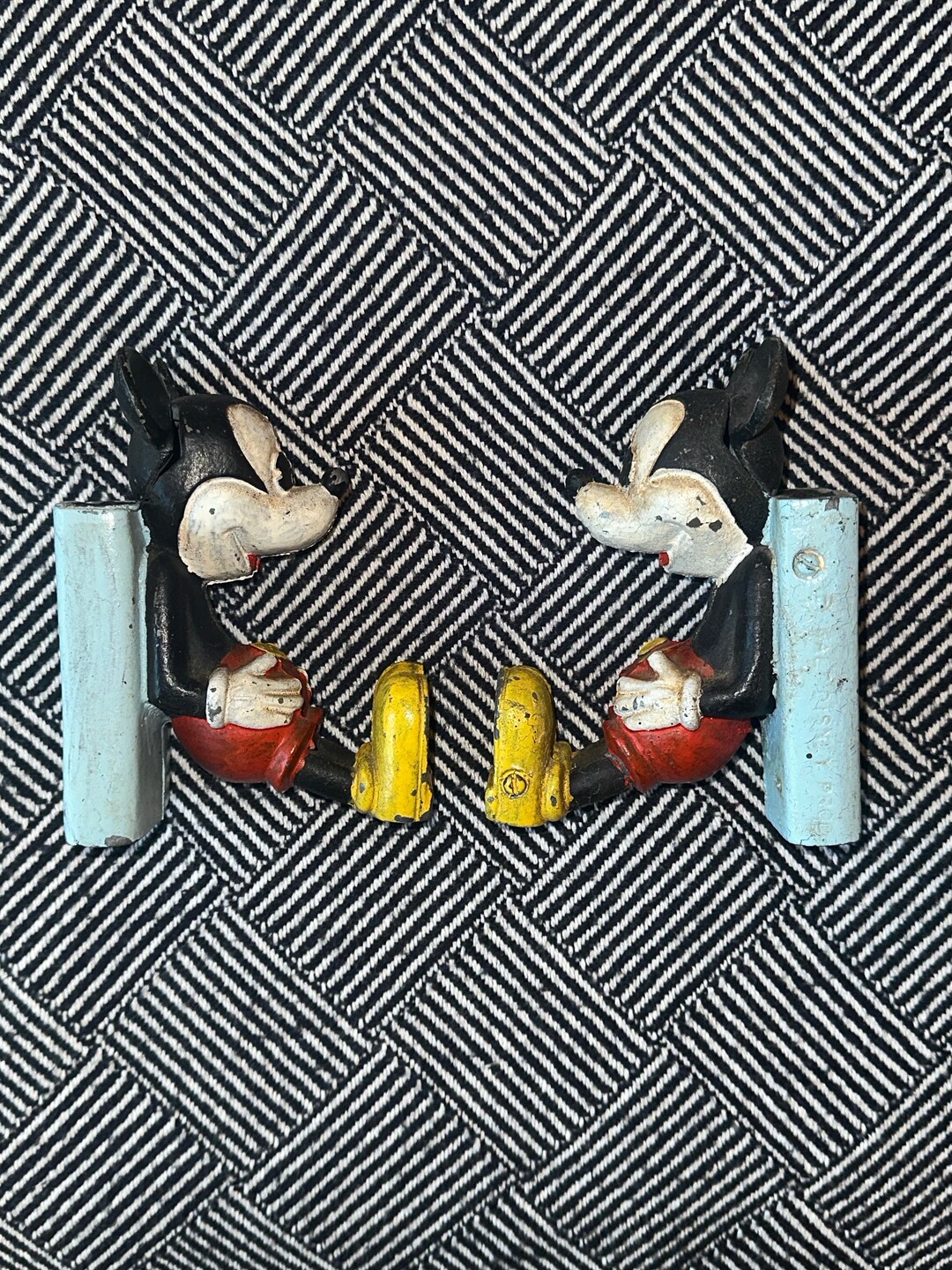 Vintage Walt Disney Cast Iron Mickey Mouse Coin Bank & Bookend Set - Etsy