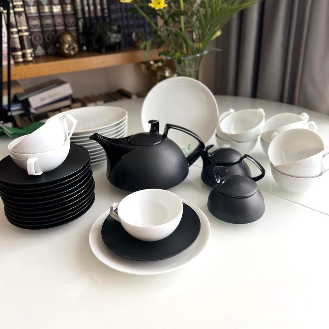 Walter Gropius Rosenthal Porcelain Tea Set Studio Line 1980s - Etsy ...