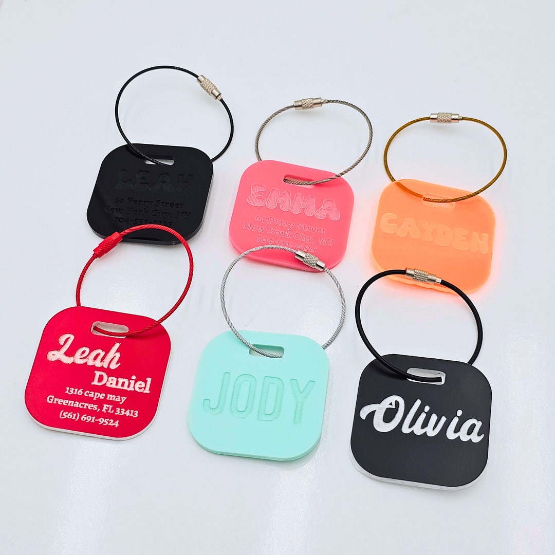 Backpack Name Tags, Personalized Luggage Tags, Customized Luggage Name ...