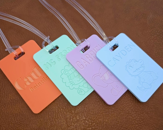 Daisy Backpack Tags Personalized, Luggage Tag, Bag Tags, Name Tag for ...