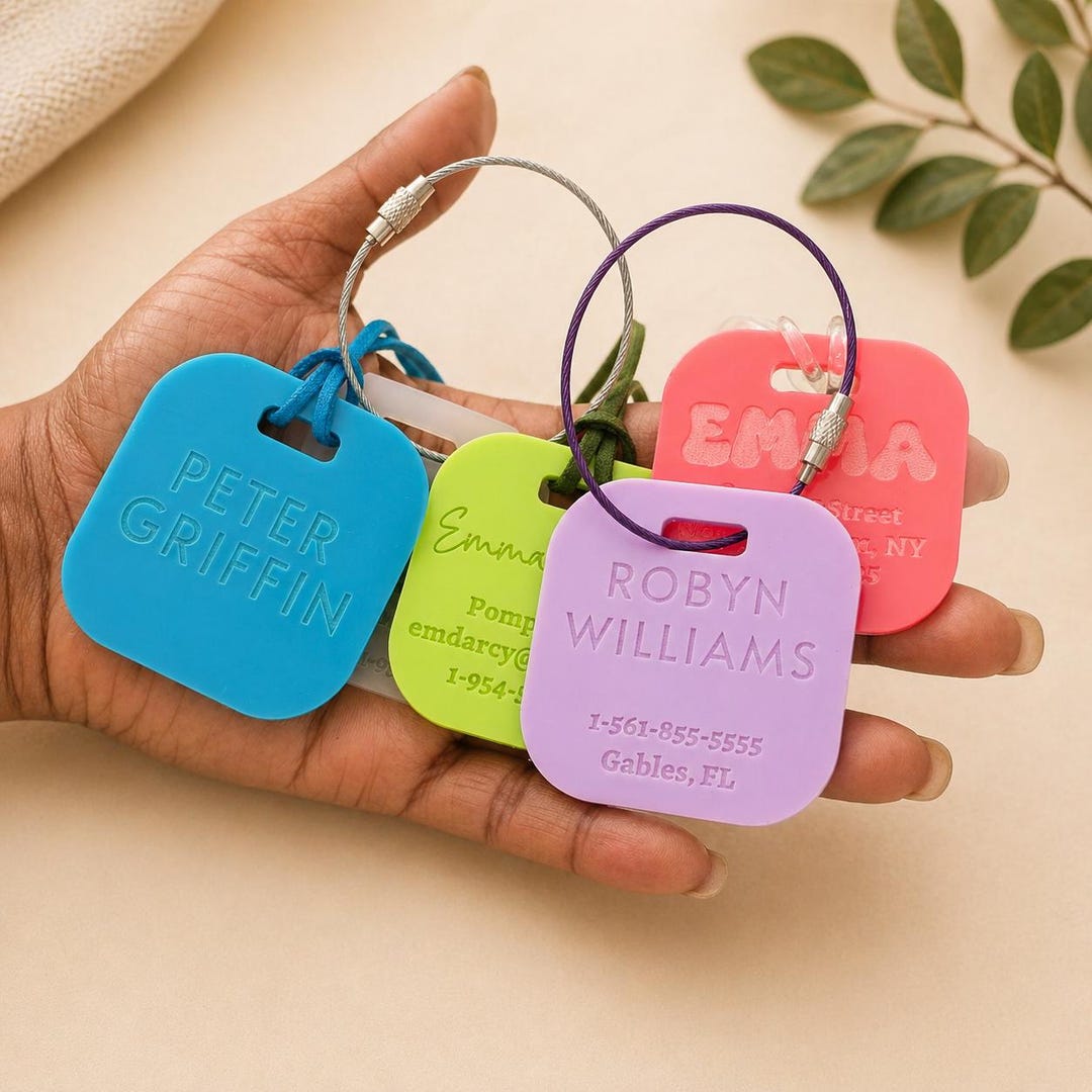 Luggage Tags Personalized Travel Accessories, Bag Tags, Backpack Tag ...