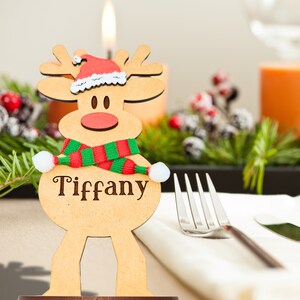 Family Christmas Reindeer Decoration, Personalised Freestanding ...