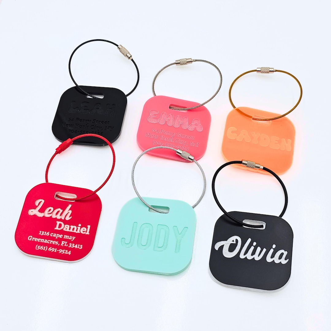 Backpack Name Tags, Personalized Luggage Tags, Customized Luggage Name ...