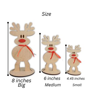 Family Christmas Reindeer Decoration, Personalised Freestanding ...