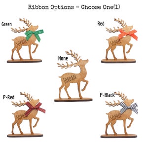 Christmas Place Name, Personalised Reindeer Decorations Stag Place Name ...