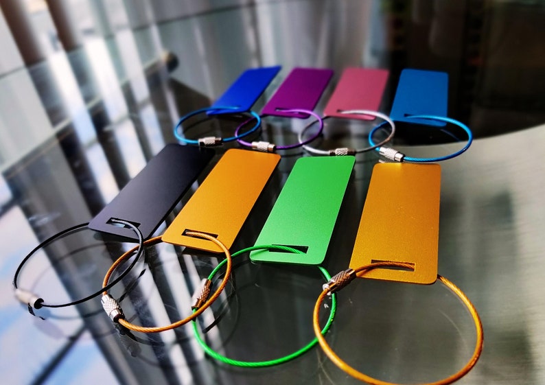Engraved Aluminum Tag Personalized Metal Luggage Tag Travel - Etsy