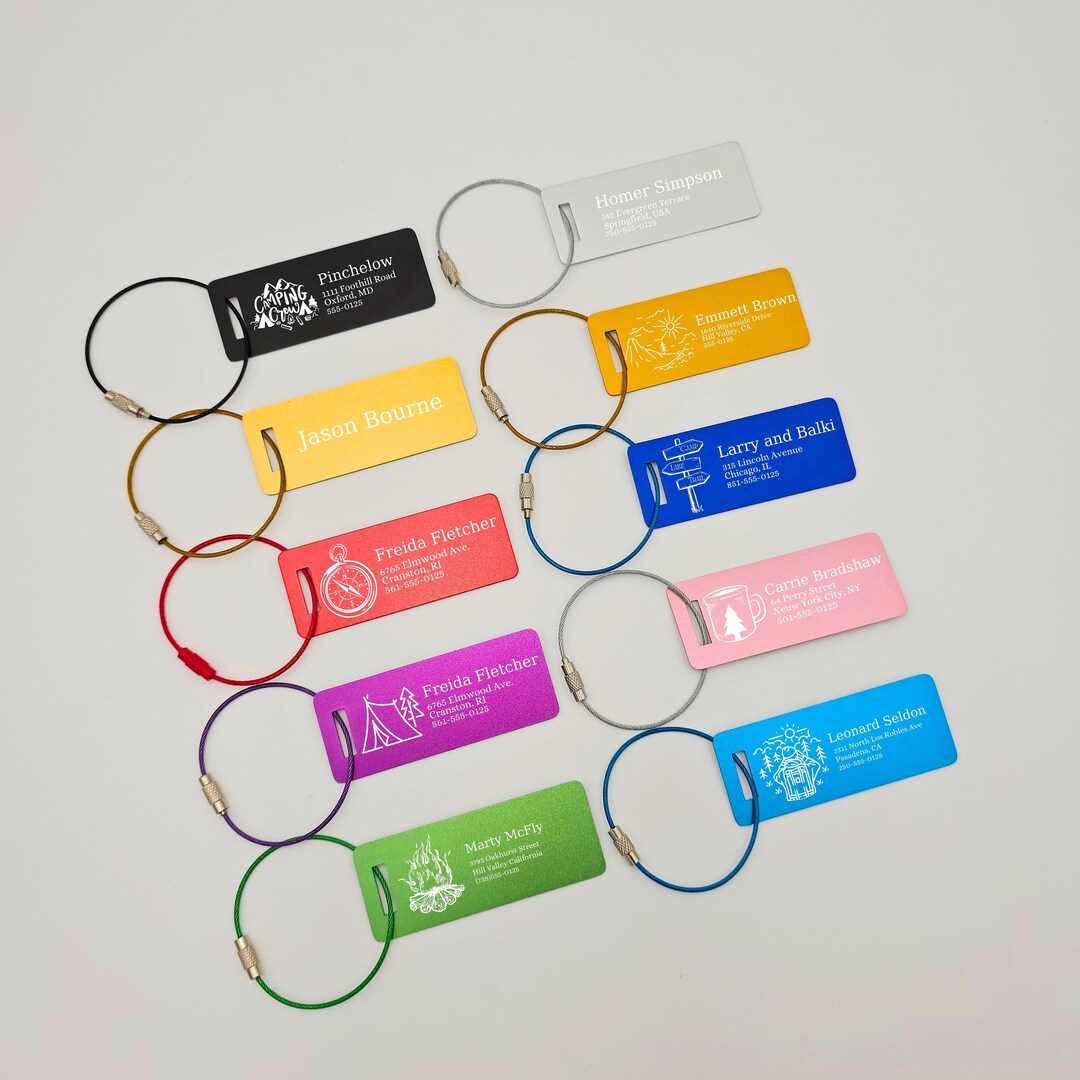 Camping Luggage Tags to Hike More Worry Less, Camp Backpack Tag, Nature ...