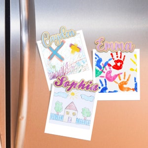 Personalized Magnet for Kids Art Display, Custom Cute Fridge Magnets ...