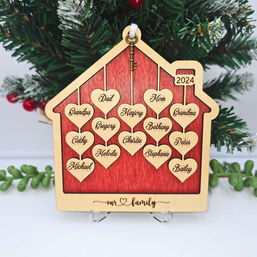 Custom Personalized Family Christmas Ornament, First Home Ornament ...