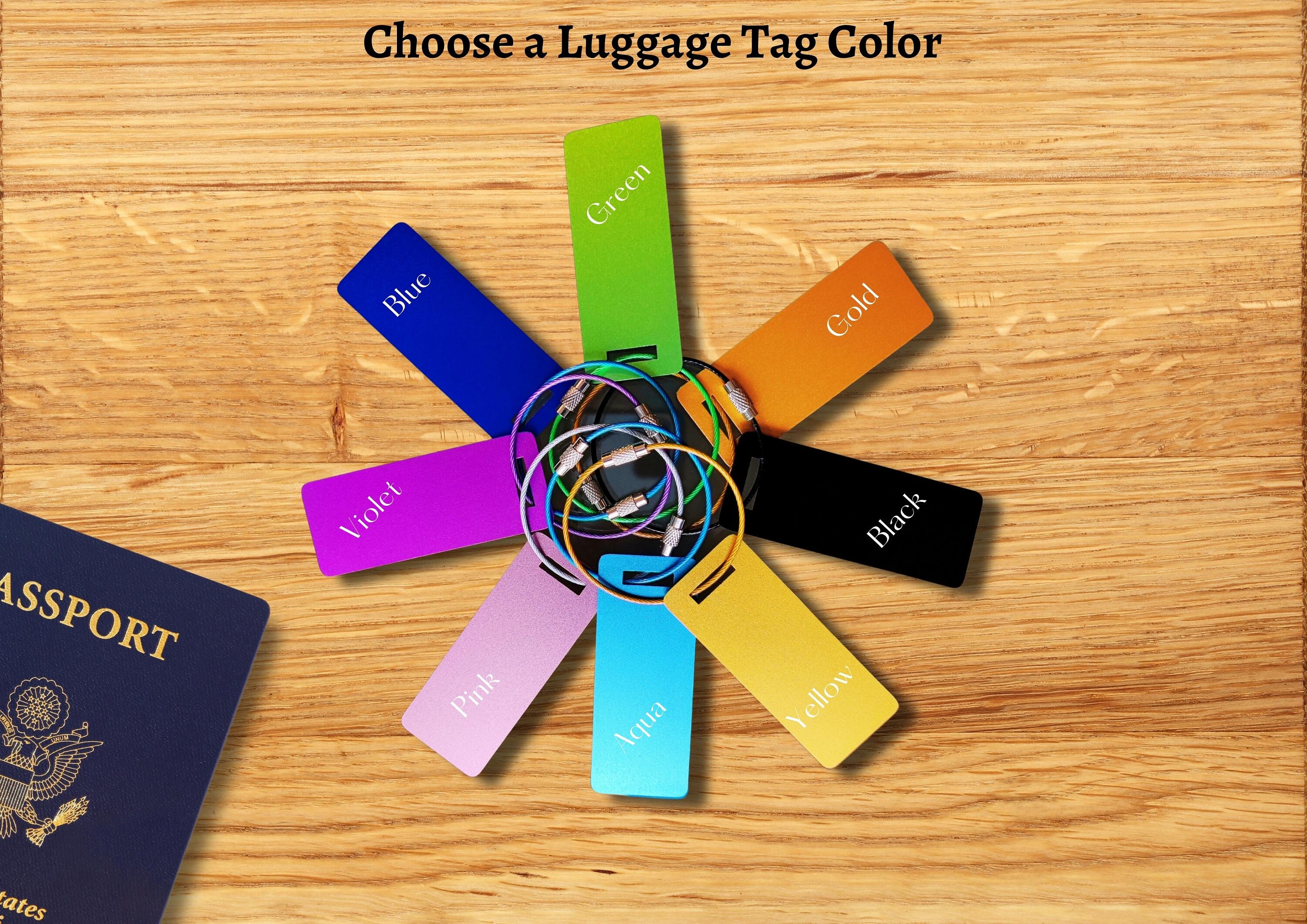 Engraved Aluminum Tag Personalized Metal Luggage Tag Travel - Etsy