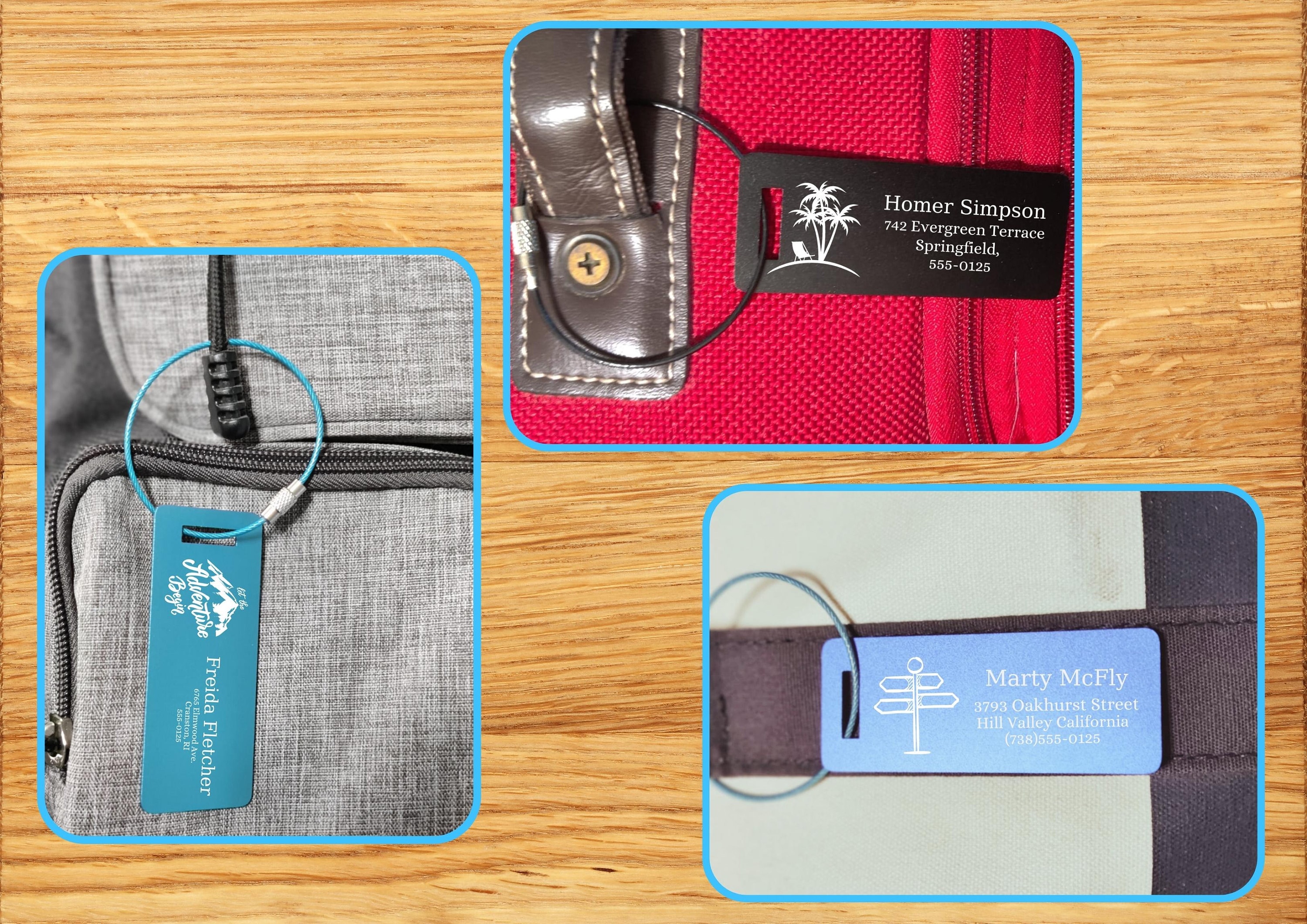 Engraved Aluminum Tag Personalized Metal Luggage Tag Travel - Etsy