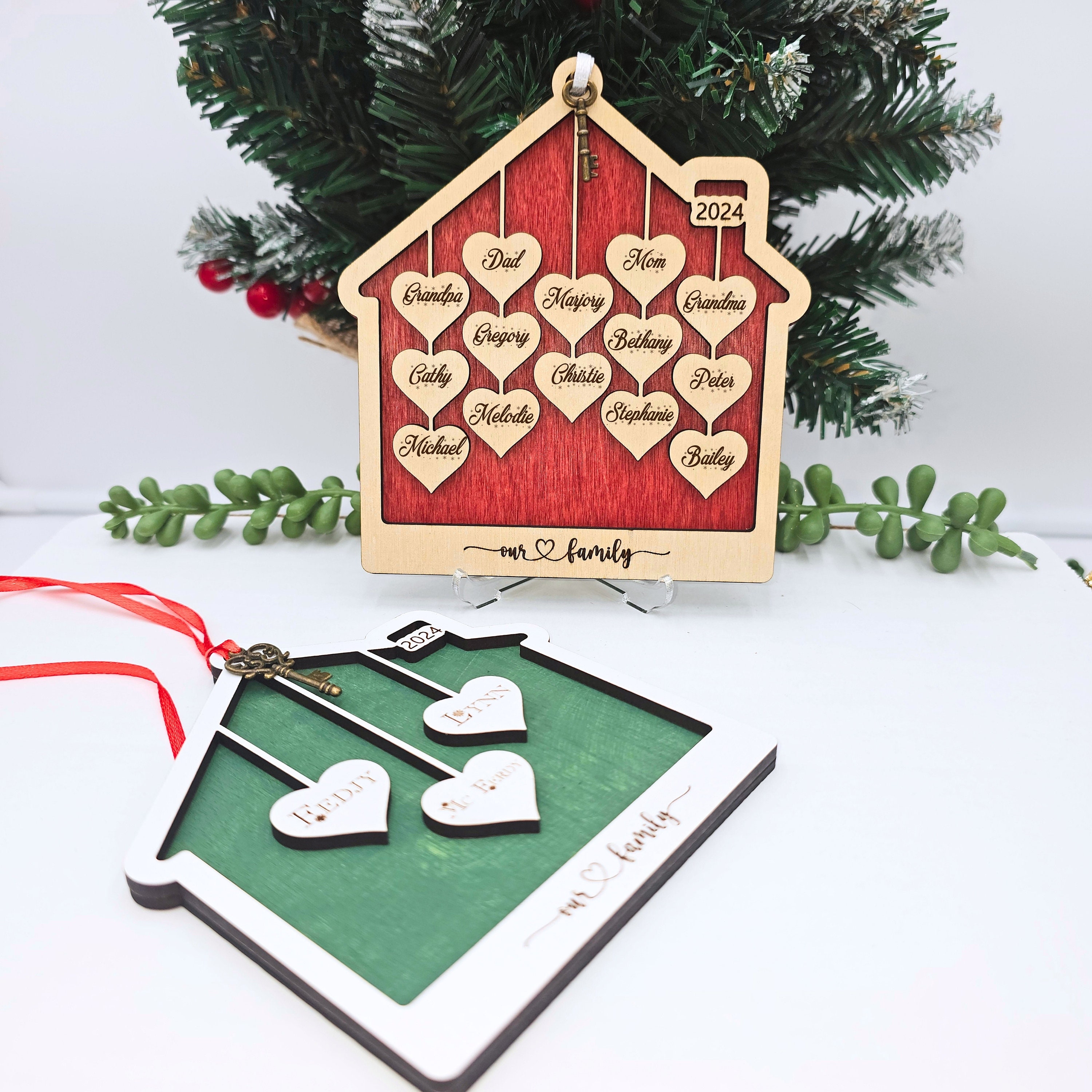 Custom Personalized Family Christmas Ornament, First Home Ornament ...