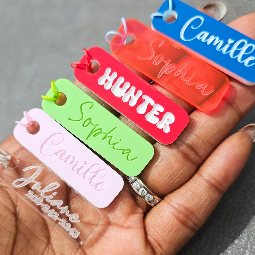 Personalized Small Zipper Tag | Backpack Tag | Lost Tag | Back to ...