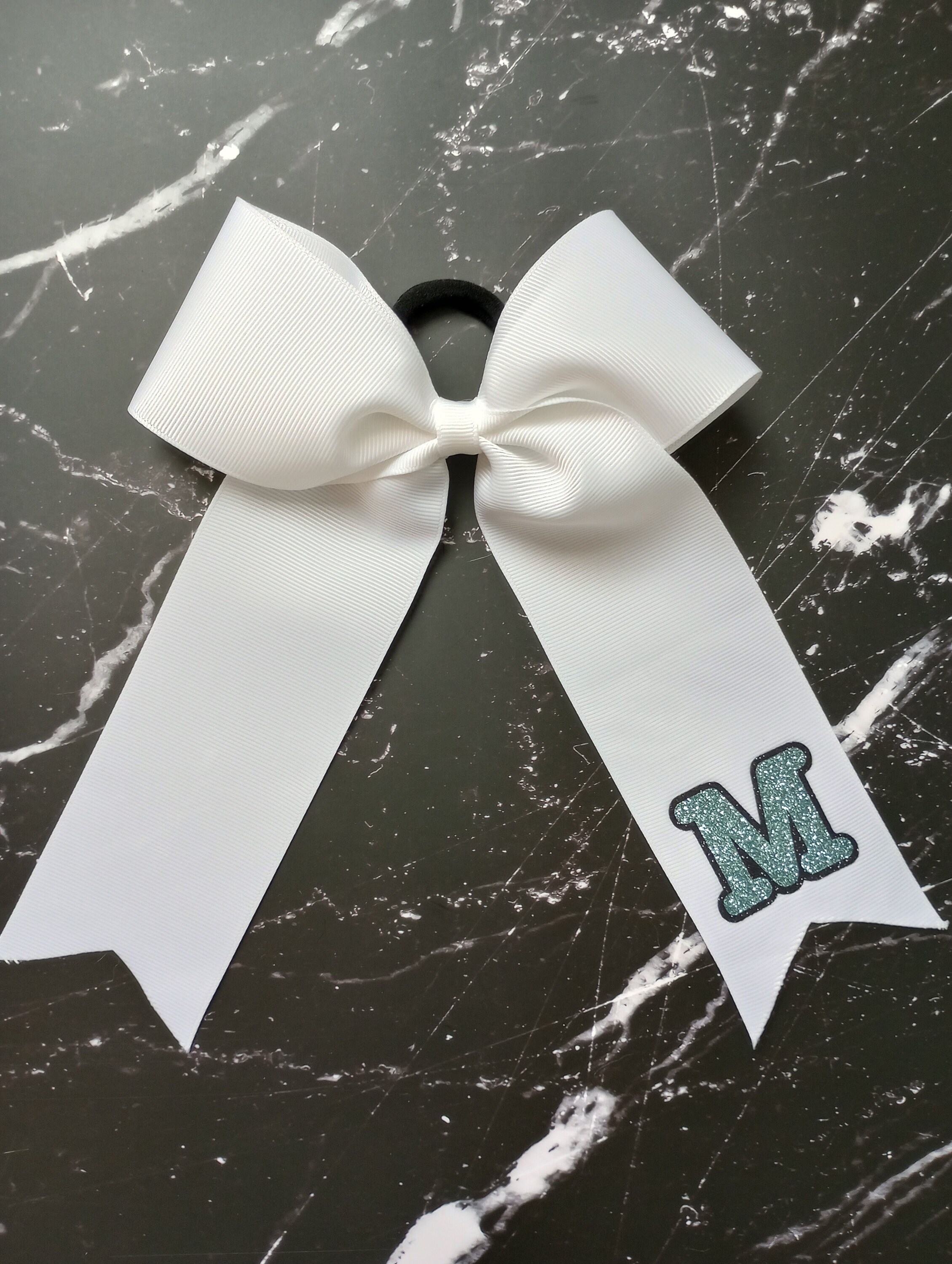 Team Letter With Outline Customizable Game Day Long Tail Cheer Bow - Etsy