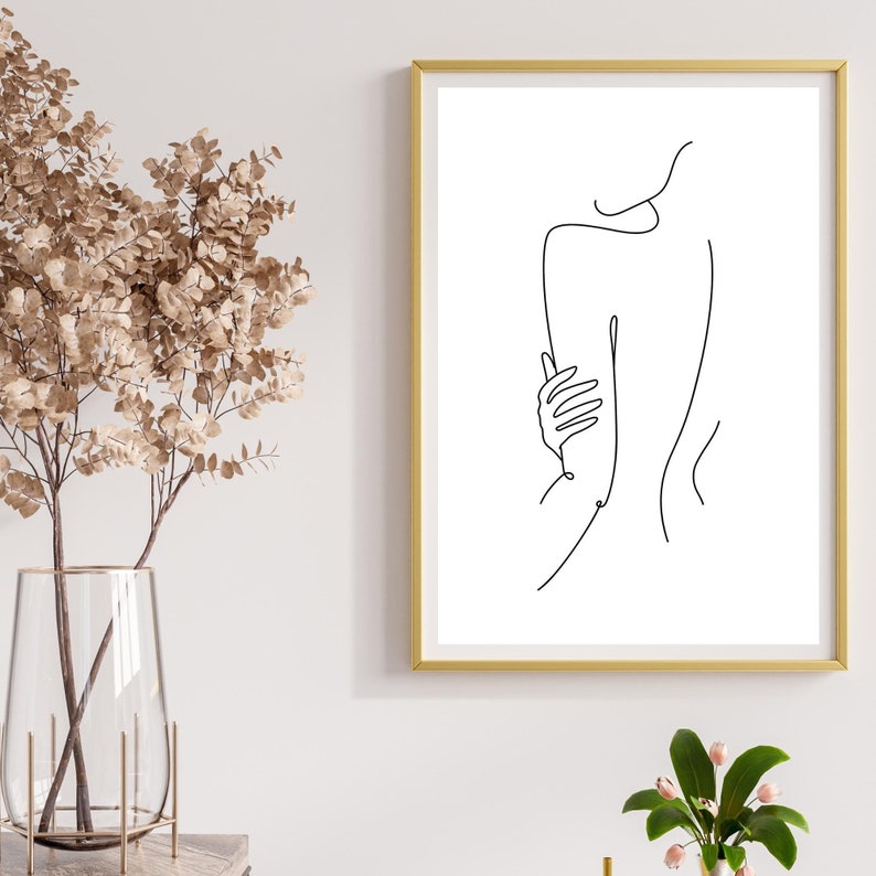 Woman Line Art Print Set of 3 Female Figure Line Art Set - Etsy
