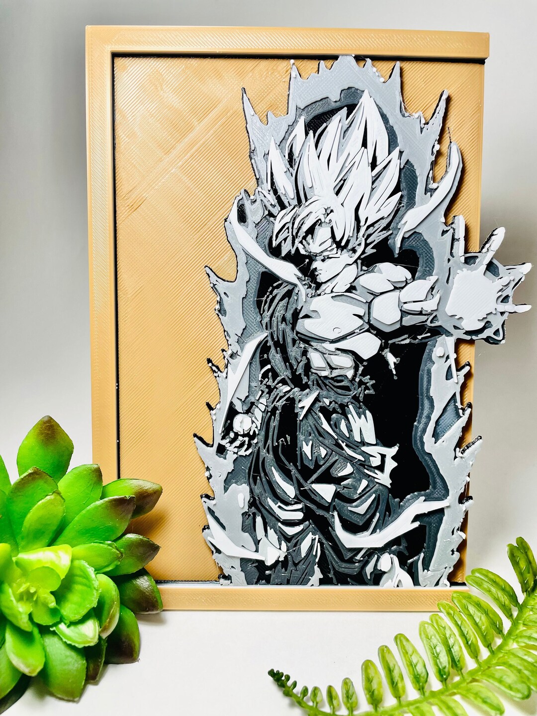 Goku Framed 3D / Dragon Ball Z Drawing / DBZ Photos - Etsy