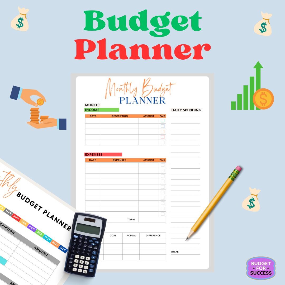 Monthly Budget Planner Printable: A4-a5-letter Sizes (digital Download ...