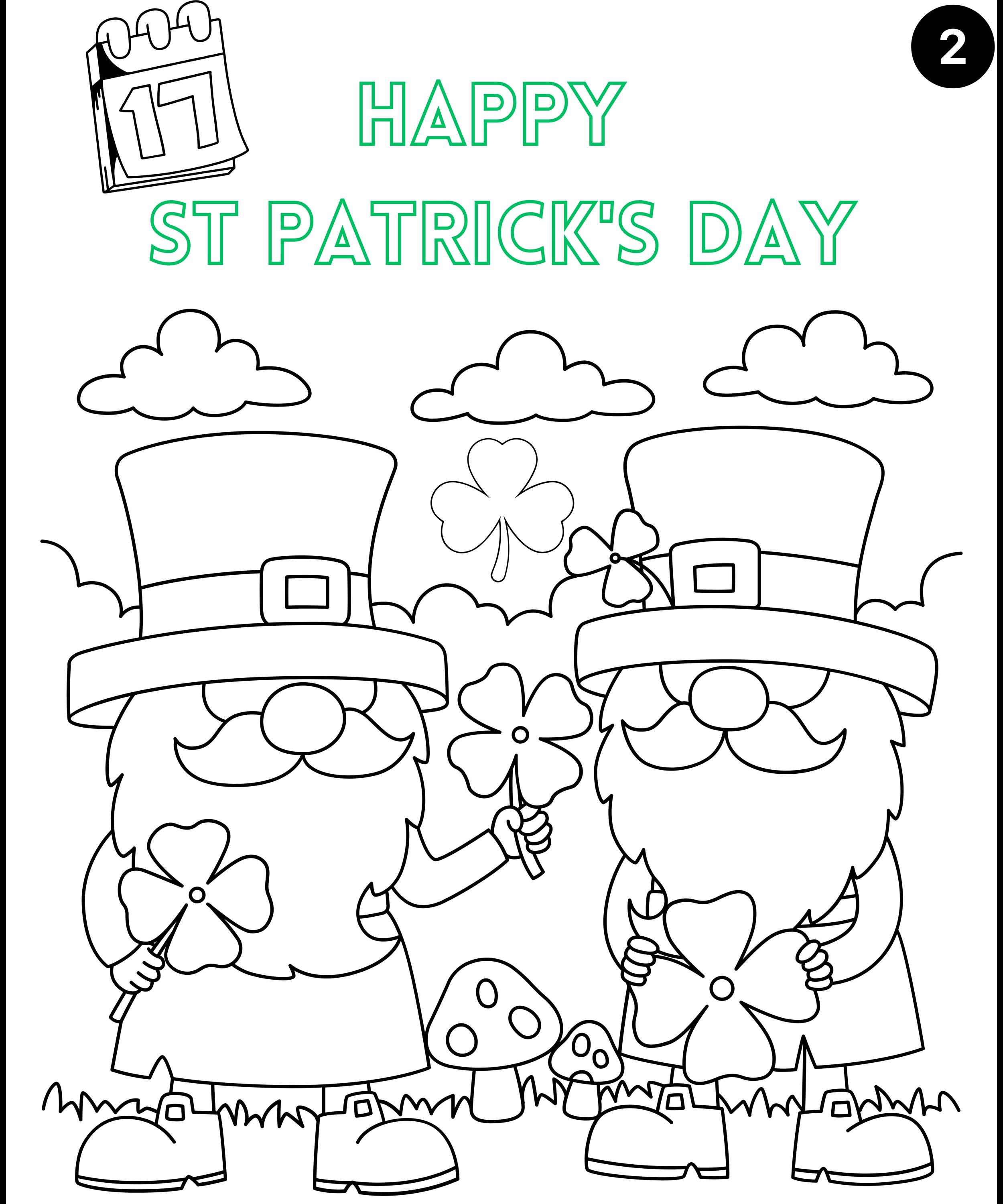 EDITABLE Kids St Patrick's Day Coloring Activity, PRINTABLE St Patrick ...