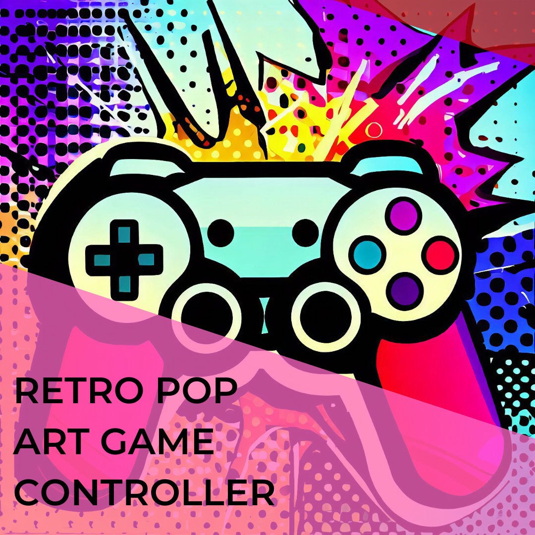 Retro Pop Art Game Controller: Add a Splash of Color to Your Gaming ...