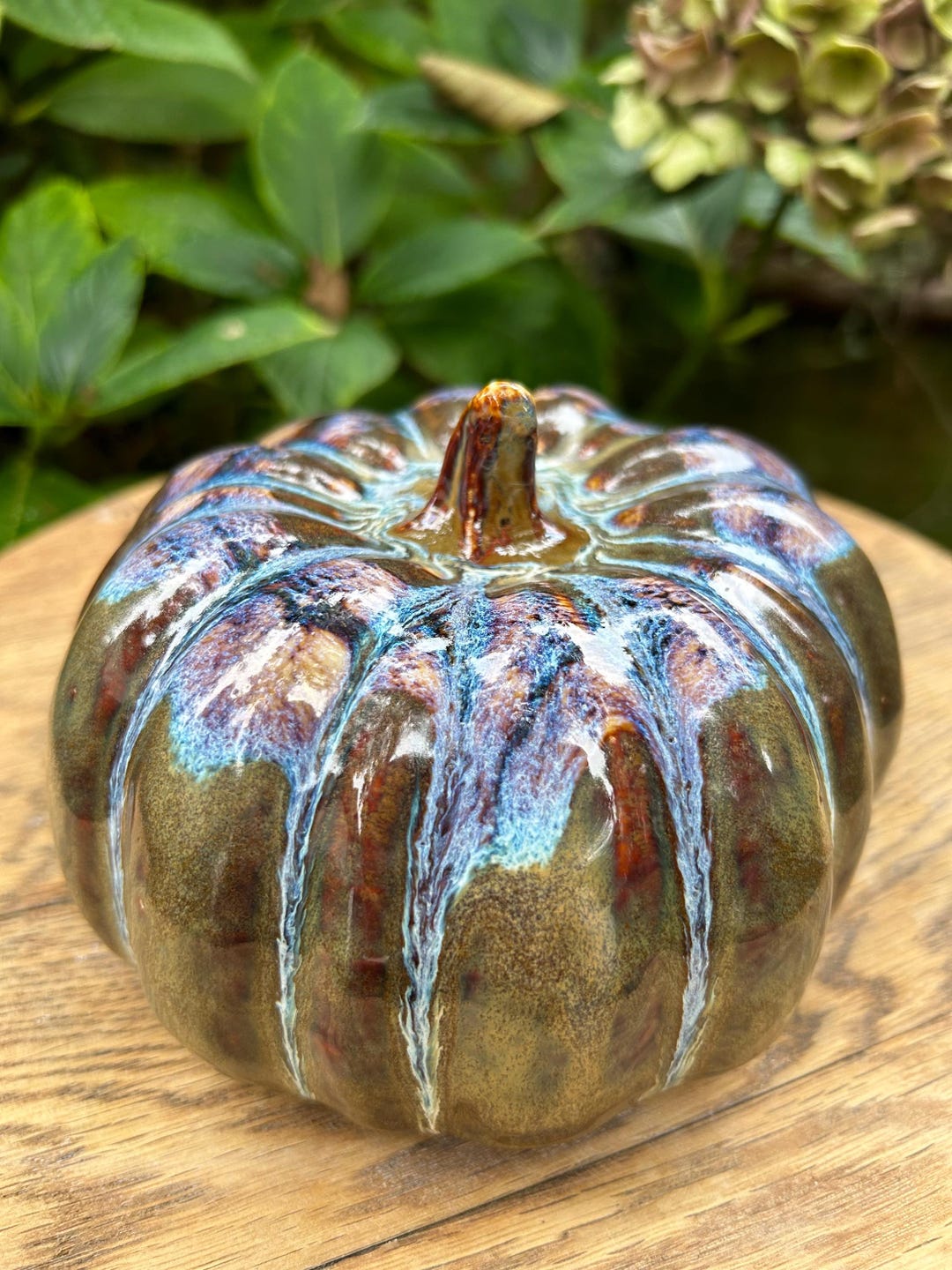 Unique, Seasonal Pottery Pumpkin, One of a Kind. Beautiful, Combination ...