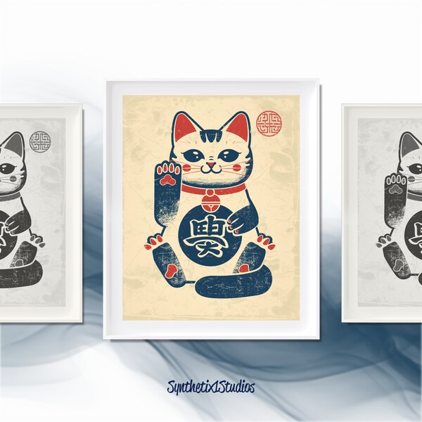 Japanese Vintage Neko - Etsy