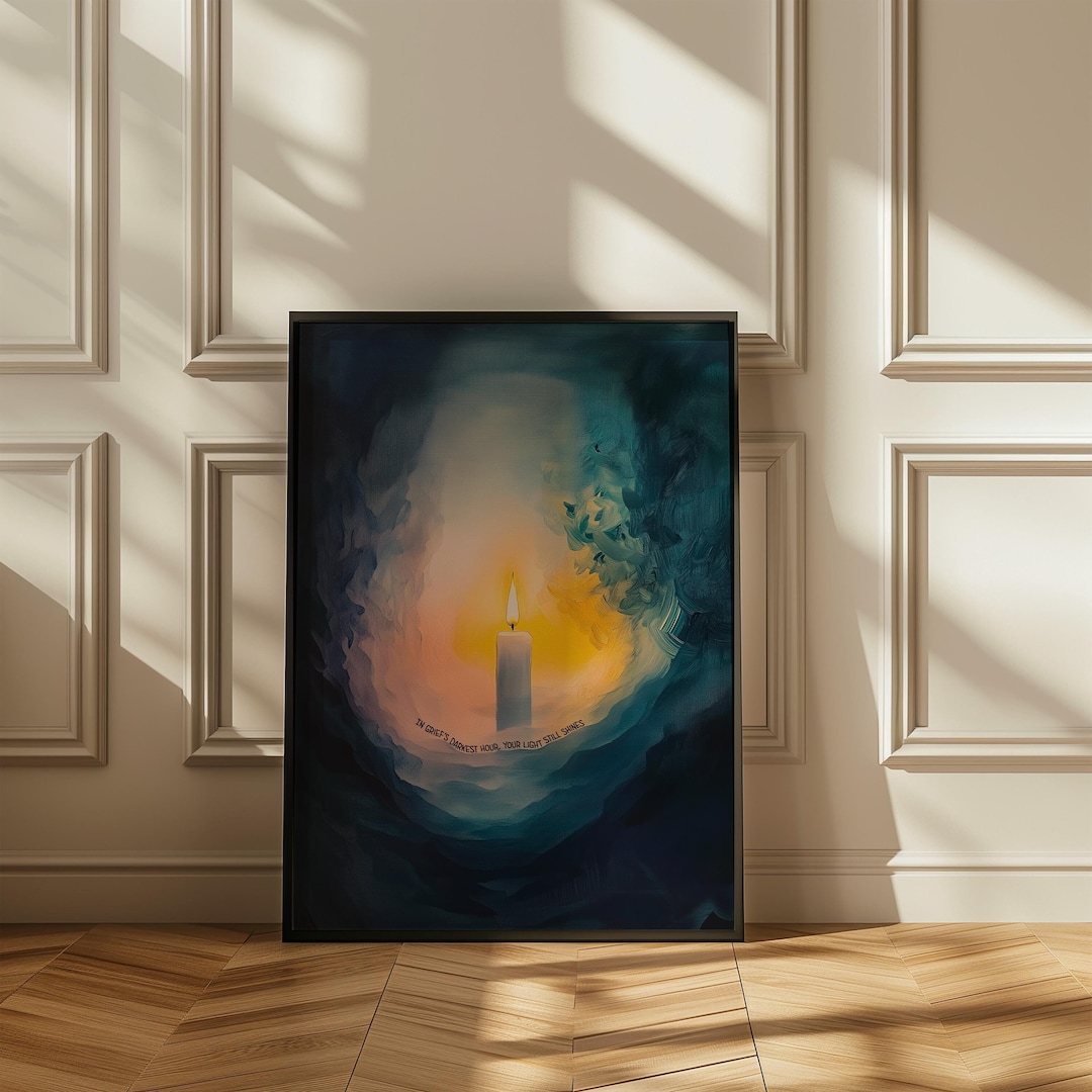Hope in Darkness Art Print: Uplifting Mental Health Decor (digital ...