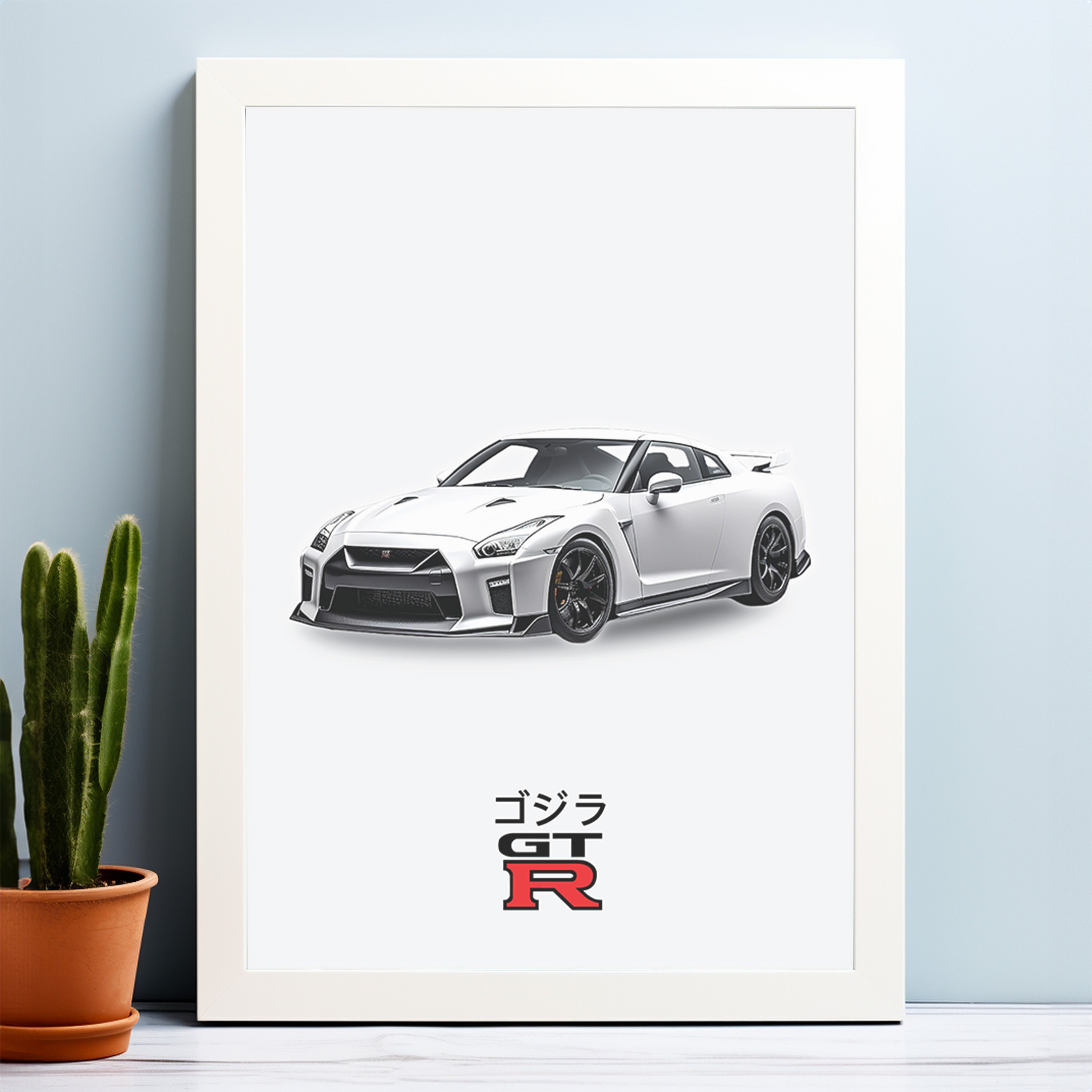 Nissan GT-R Digital Art Print, R35 Poster, Nismo Supercar Wall Art, Car ...