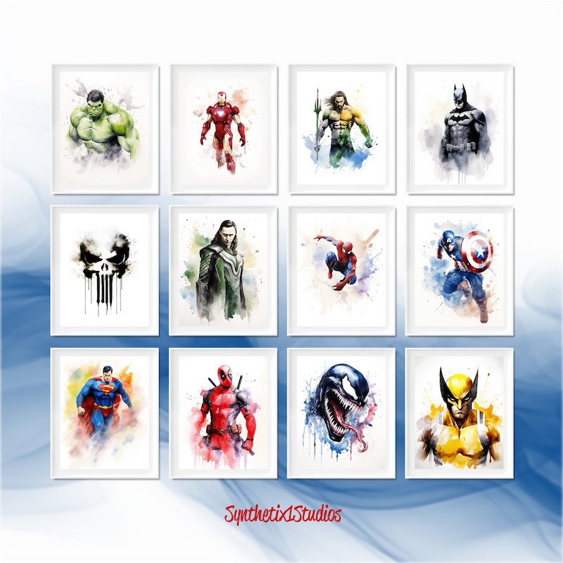 Superhero Print - Etsy