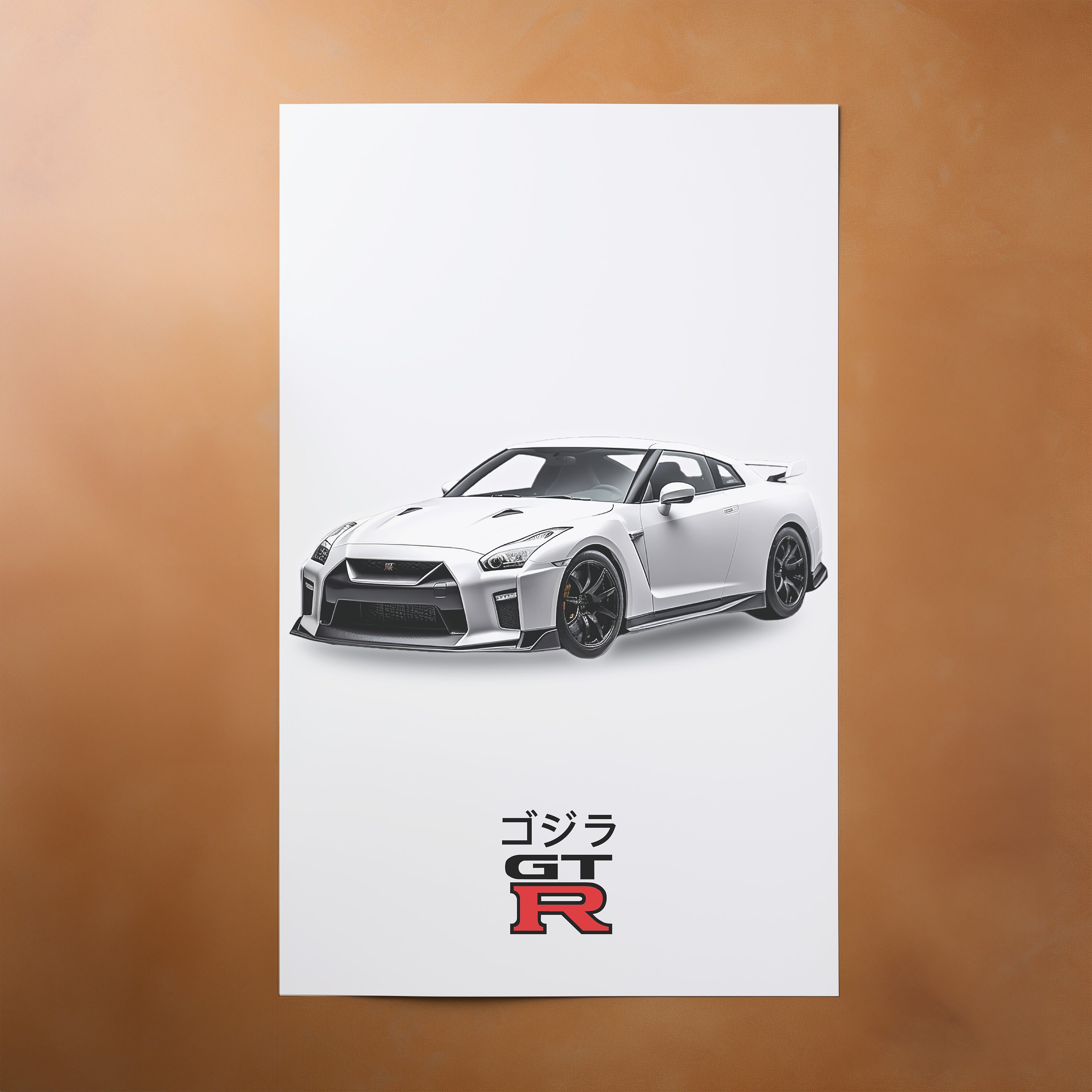 Nissan GT-R Digital Art Print, R35 Poster, Nismo Supercar Wall Art, Car ...