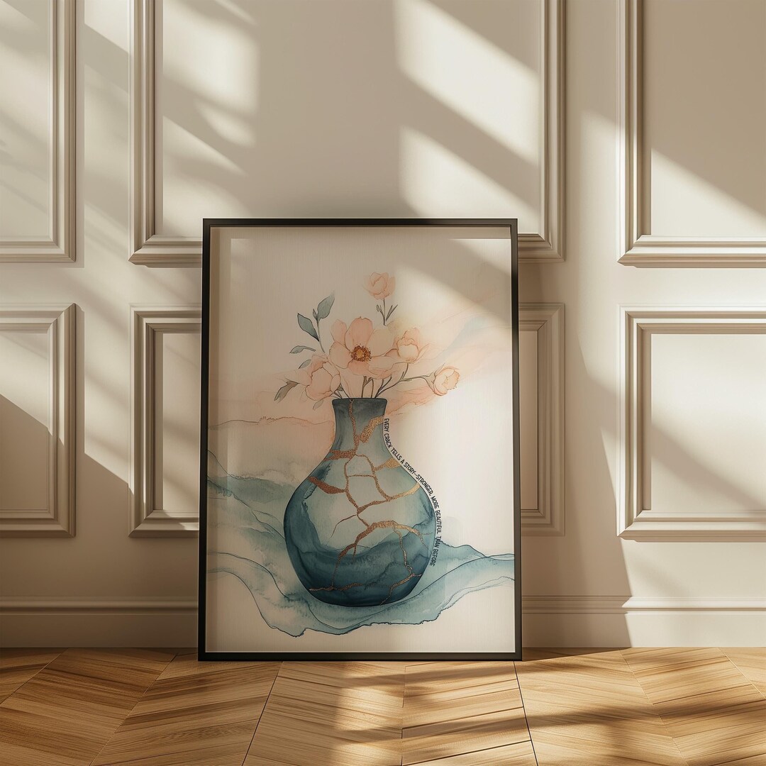 Motivational Vase Digital Art Print, Inspirational Mental Health Wall ...
