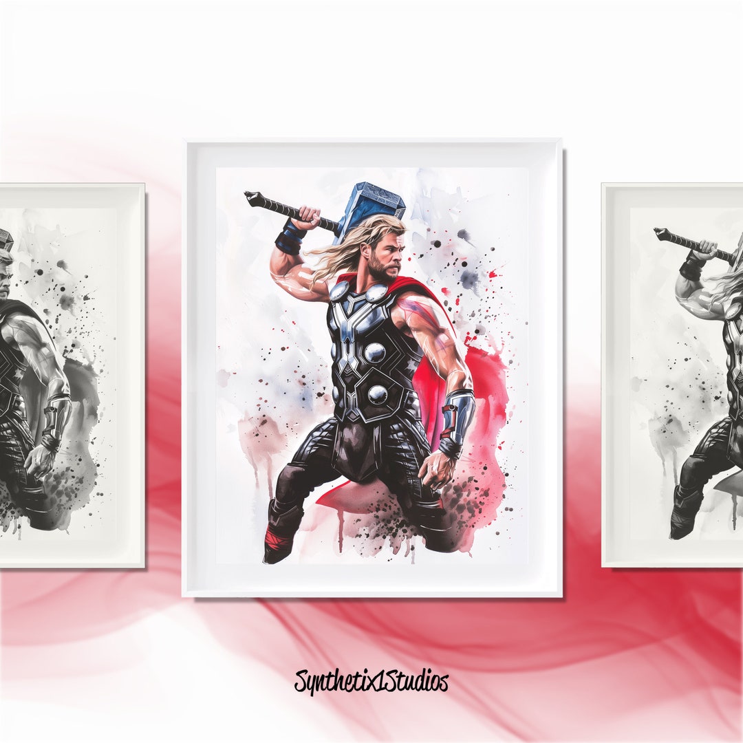 Superhero Digital Art Print, Modern Hero Themed Decor, Comic Fans Gifts ...