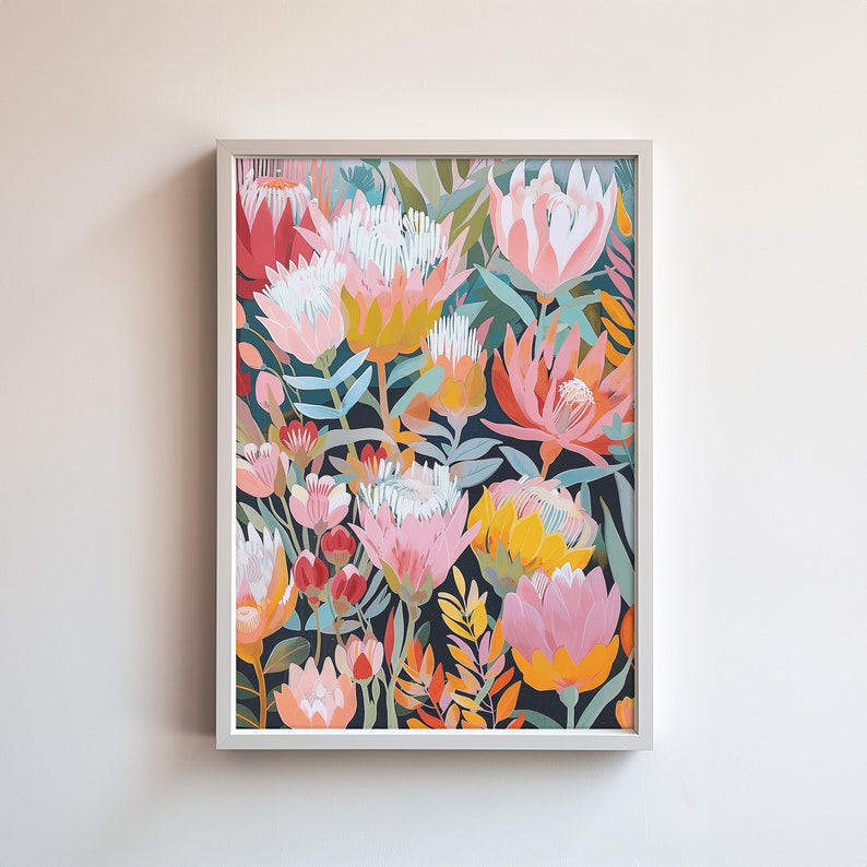Australian Native Flower Art Print: Colorful Botanical Illustration ...