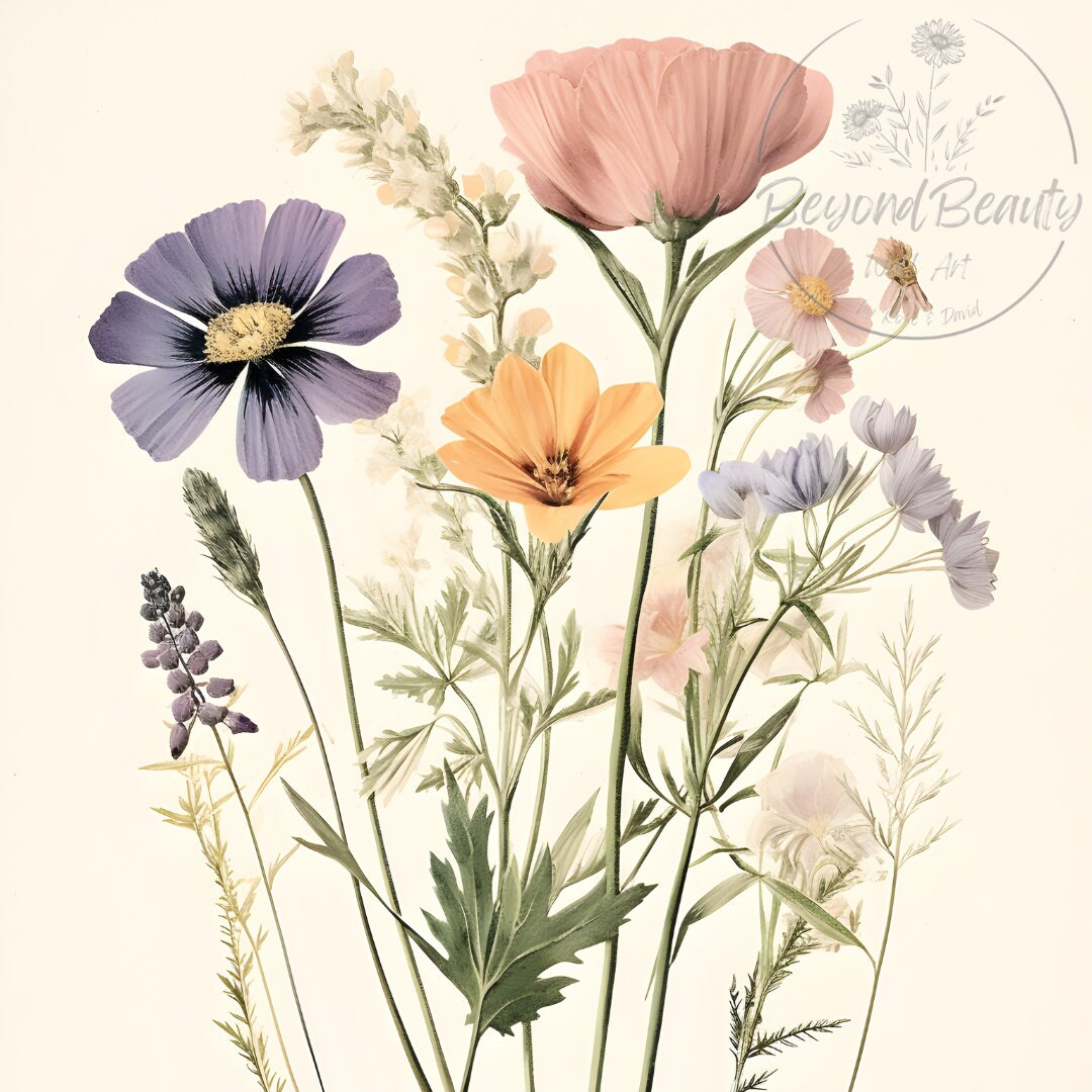 Vintage Style Boho Botanical Prints | Antique Cottage Style French ...