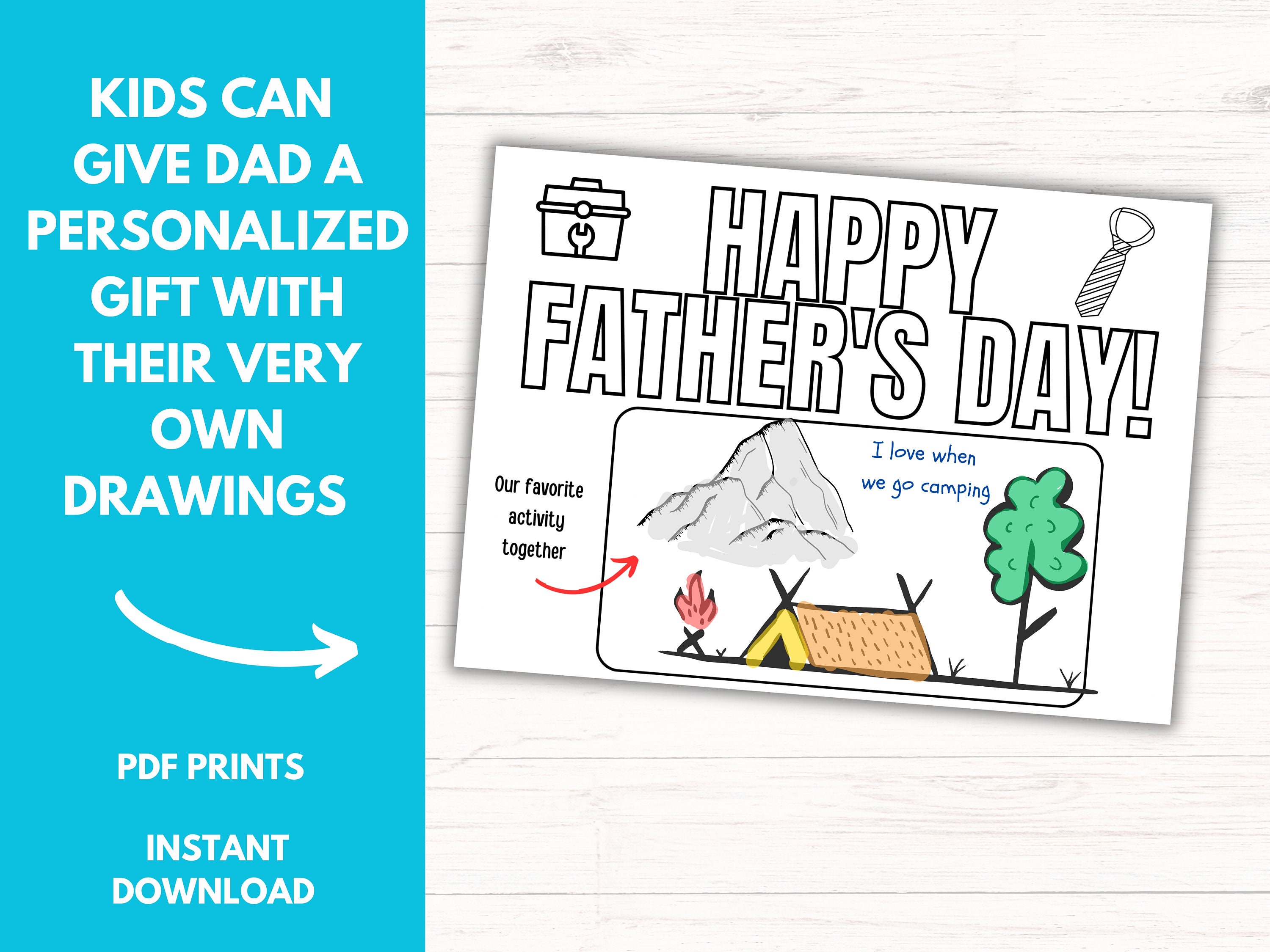 Fathers Day Coloring Activity Bundle | Printable Coloring Sheets | Kids ...