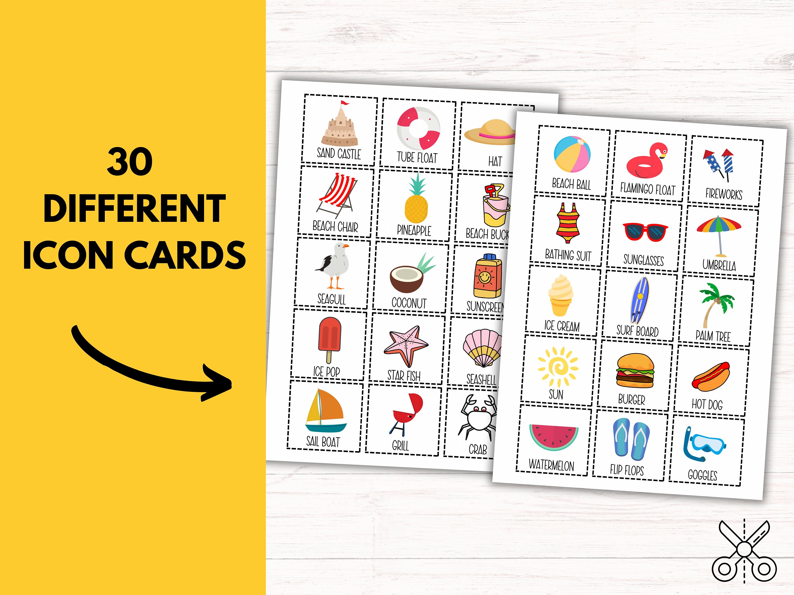 Summer Bingo Bundle Printable | Unique Bingo Cards | Party Game ...