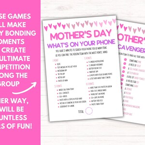 Mothers Day Game Heart Bundle | 7 Game Printable | Unique Family Kid ...