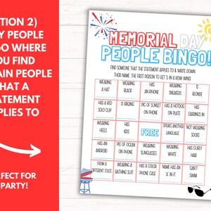 Memorial Day Bingo Bundle Printable | 2 Game Options Available | Fun ...