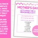Mothers Day Game Heart Bundle | 7 Game Printable | Unique Family Kid ...