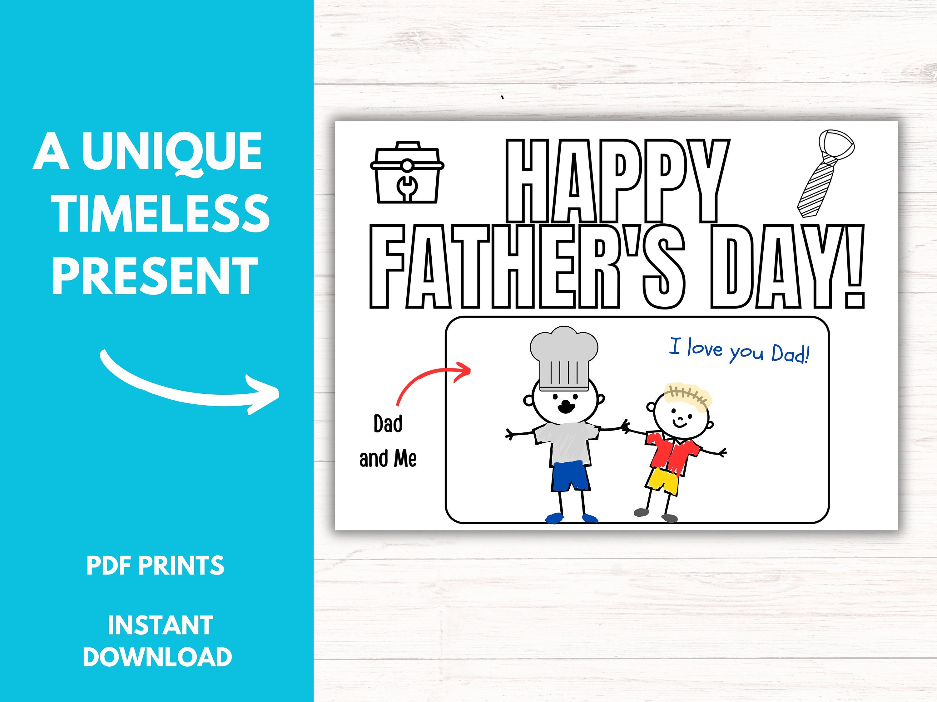 Fathers Day Coloring Activity Bundle | Printable Coloring Sheets | Kids ...