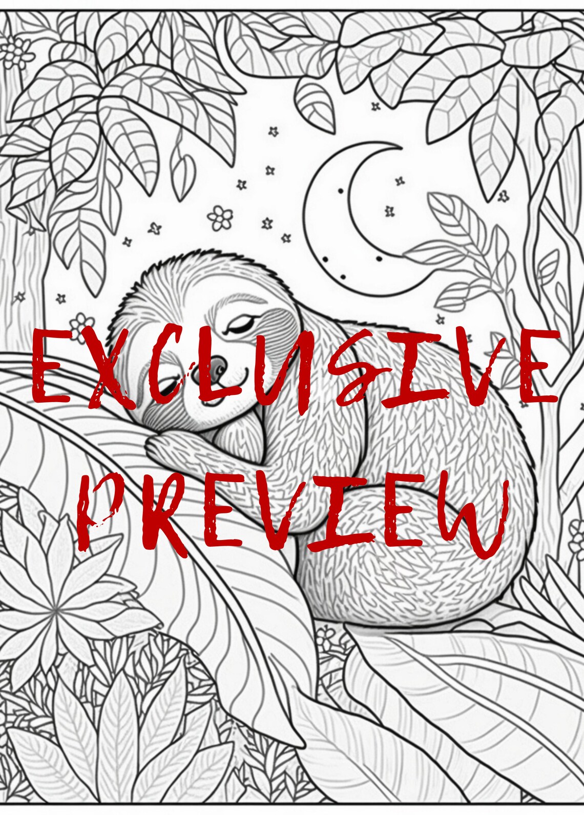 The Official Sloth Digital Coloring Book - Perfect for All Ages! - Etsy