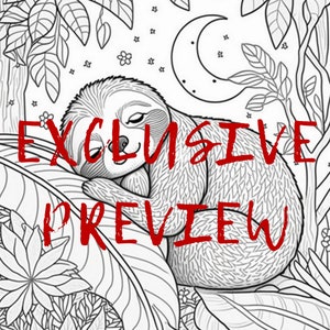 The Official Sloth Digital Coloring Book - Perfect for All Ages! - Etsy